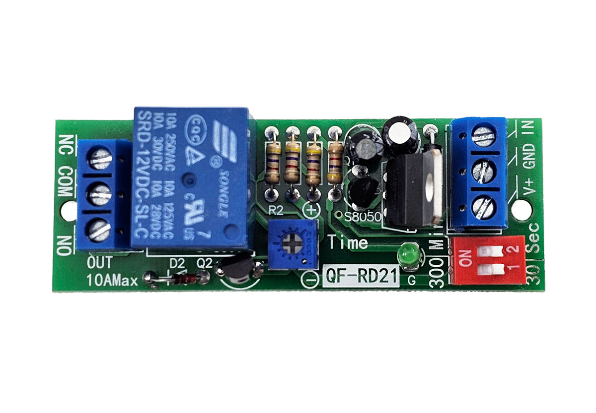 Adjustable Timer Delay Switch 250VAC or 12VDC 10Amp