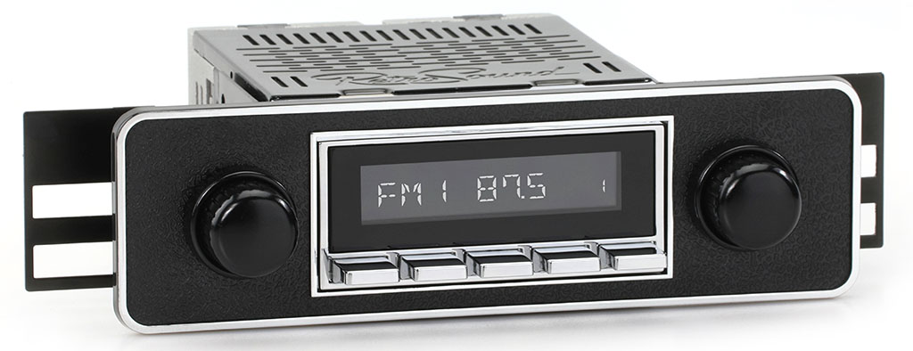 RetroSound Radio Black and Chrome Style