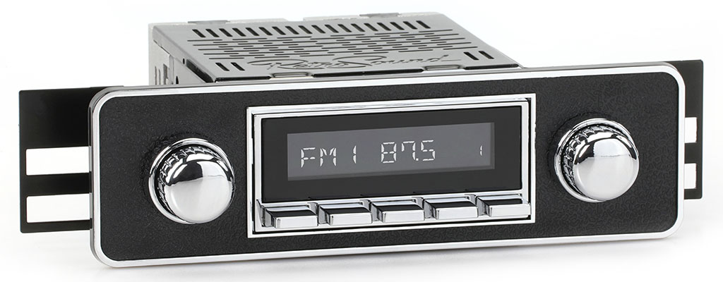 RetroSound Radio Black and Chrome Style